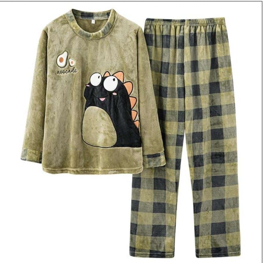 Pijama cálido de forro polar de manga larga para hombre • Todo Pijamas